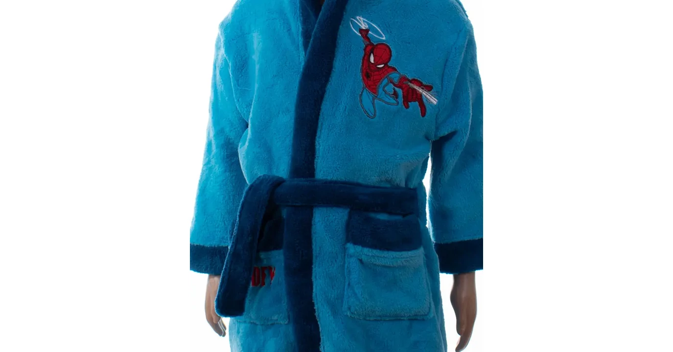 Pihe puha wellsoft gyermek köntös Pókember kék