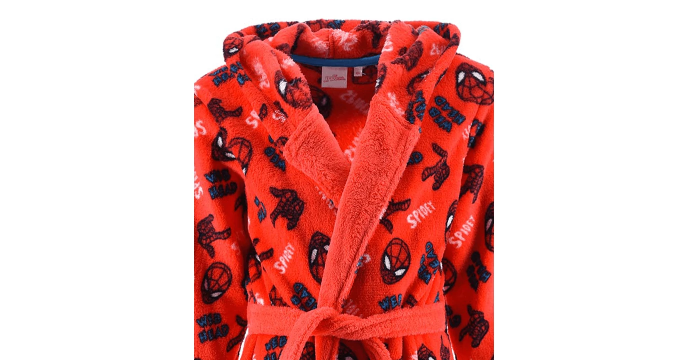 Pihe puha wellsoft gyerek köntös piros Pókember