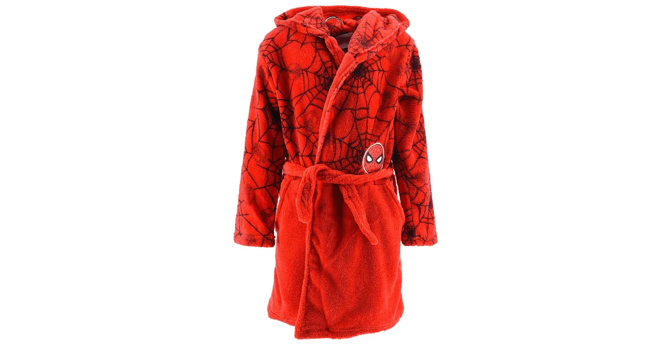 Pihe puha wellsoft gyerek köntös piros Pókember