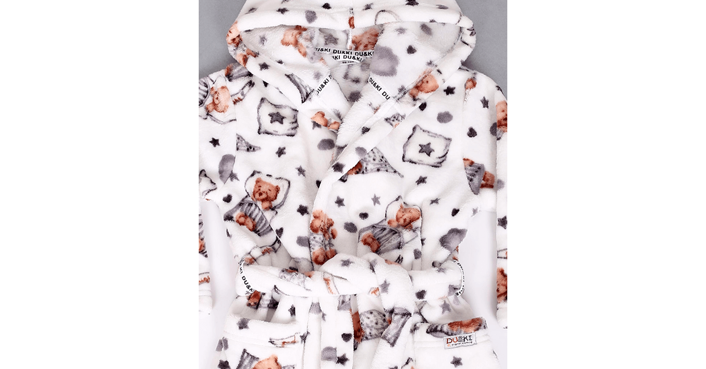 Maci mintás pihe puha wellsoft gyerek köntös